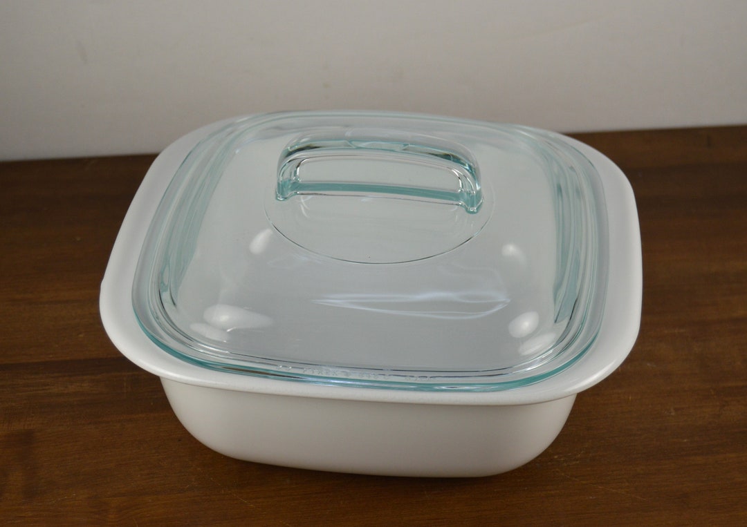 Corningware Simply Lite 1.5 Quart Glass Square Baker With Pyrex Lid ...