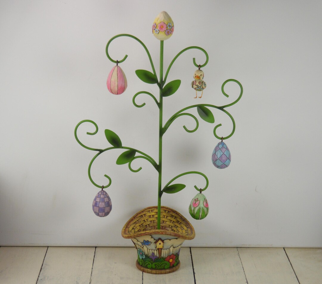 Jim Shore SPRING TREE With 5 Ornaments 17, 4009306, 4 Egg 1 Duck ...