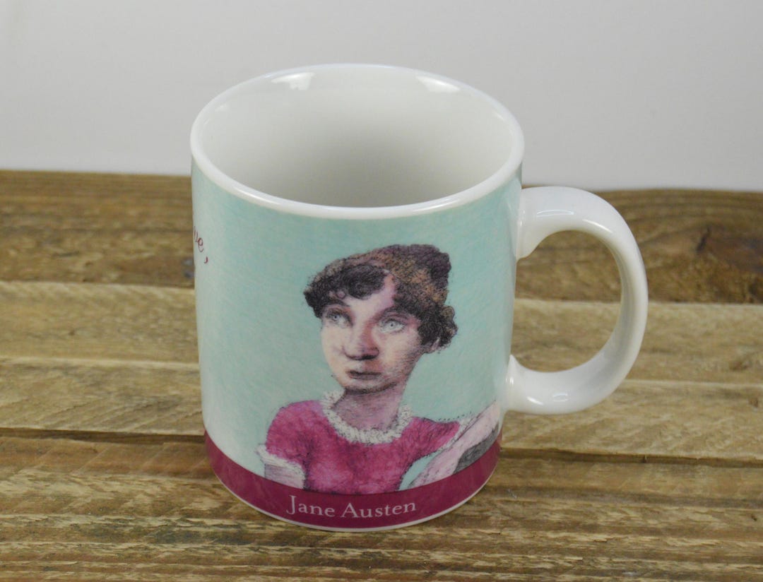 Literary Luminaries JANE AUSTEN 13 Oz Mug, "for What Do We Live, but to ...