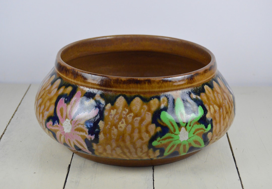CARL GEBAUER Germany Slip Decorated 8.5" Bowl, Stamped Germany 808 ...