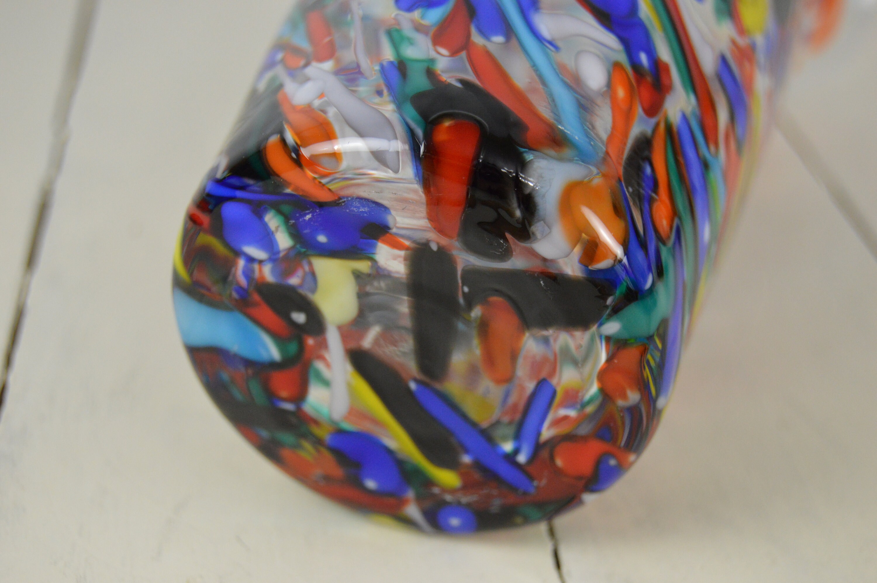 Applied Glass CONFETTI 8.75 Vase Ruffled Edge Pier 1 | Etsy