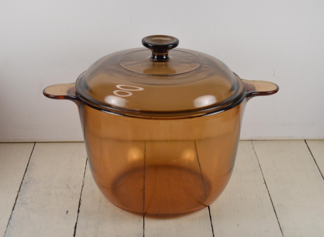 Vision France 3.5 Liter Stew Pot With Pyrex Lid V-2.5-C, Visions Amber ...