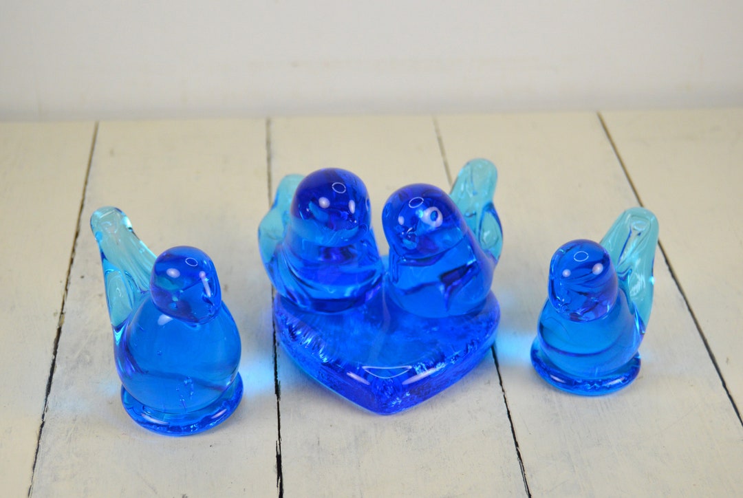 Set of 3 BLUEBIRDS of HAPPINESS by Leo Ward and Ron Ray, 2 Regular Size ...