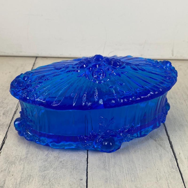 Fenton Glass Box With Lid - Etsy
