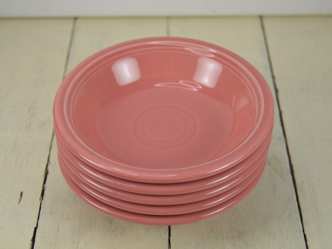 Set of 5 Fiesta ROSE 5.25 Fruit Dessert Sauce Bowls, Newer Rose ...