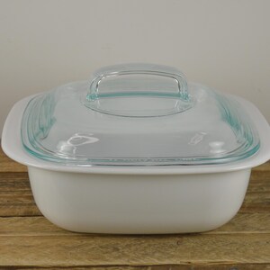 Corningware Simply Lite 1.5 Quart Glass Square Baker With Pyrex Lid ...