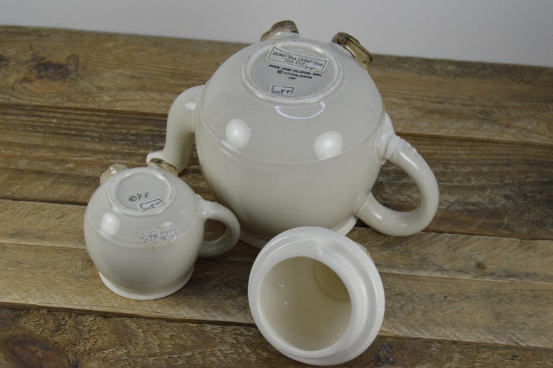 Fitz & Floyd Hump-tea-dump-tea Teapot and Cup Set, FF Japan, Fun ...