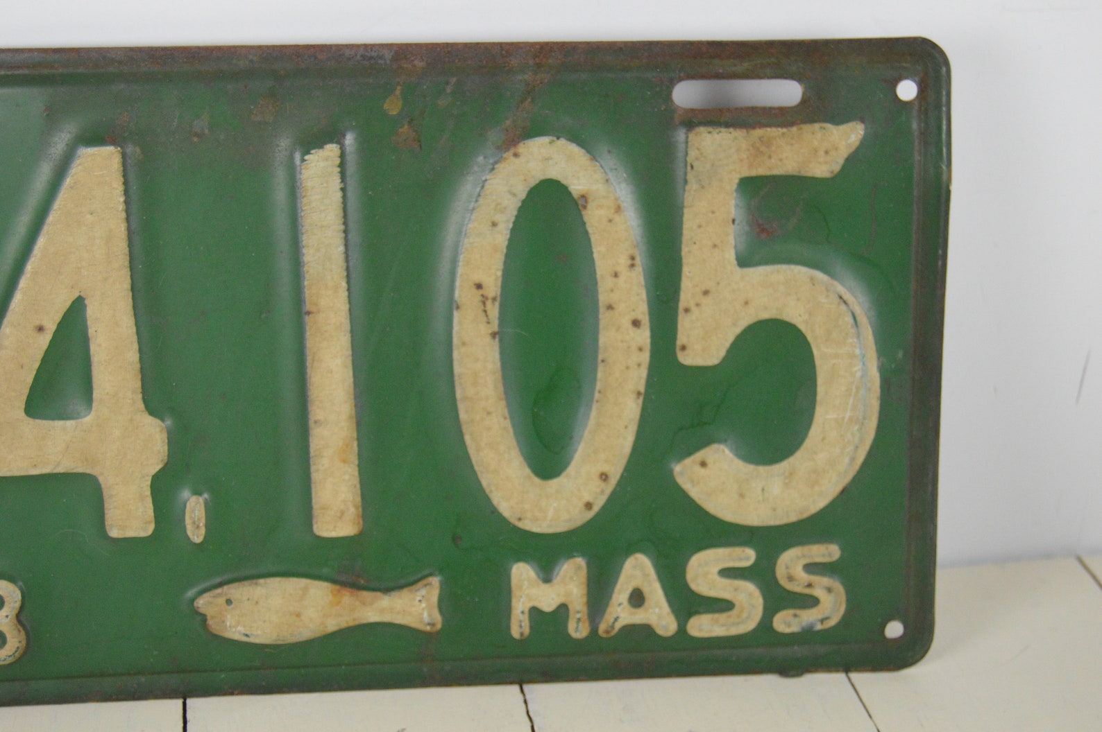 1928 Massachusetts Cod Fish License Plate 5 Number 84.105 | Etsy