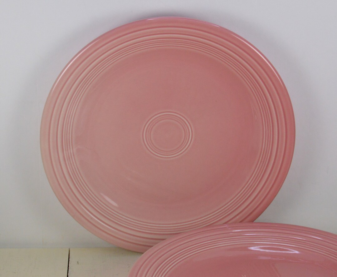 Set of 4 Fiesta ROSE 10.5 Dinner Plates, Rose Pink, Homer Laughlin Co ...