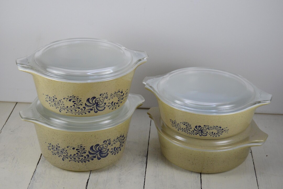 Pyrex HOMESTEAD Casserole Set, 471-B 472-B 473-B Bonus 471, 3 Glass ...