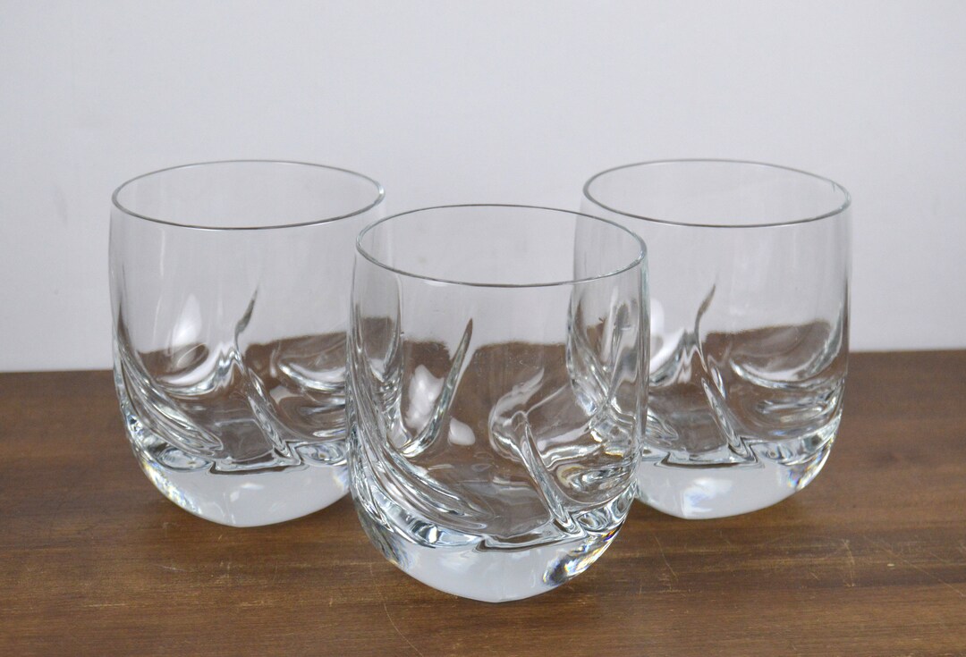 Set of 3 Luigi Bormioli RAVEL 10 Oz Double Old Fashioned Glasses, Clear ...