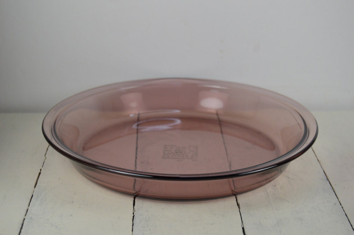 Set of 3 Pyrex CRANBERRY 9-9.5" Pie Plates 1) 229 Fluted With Handles ...