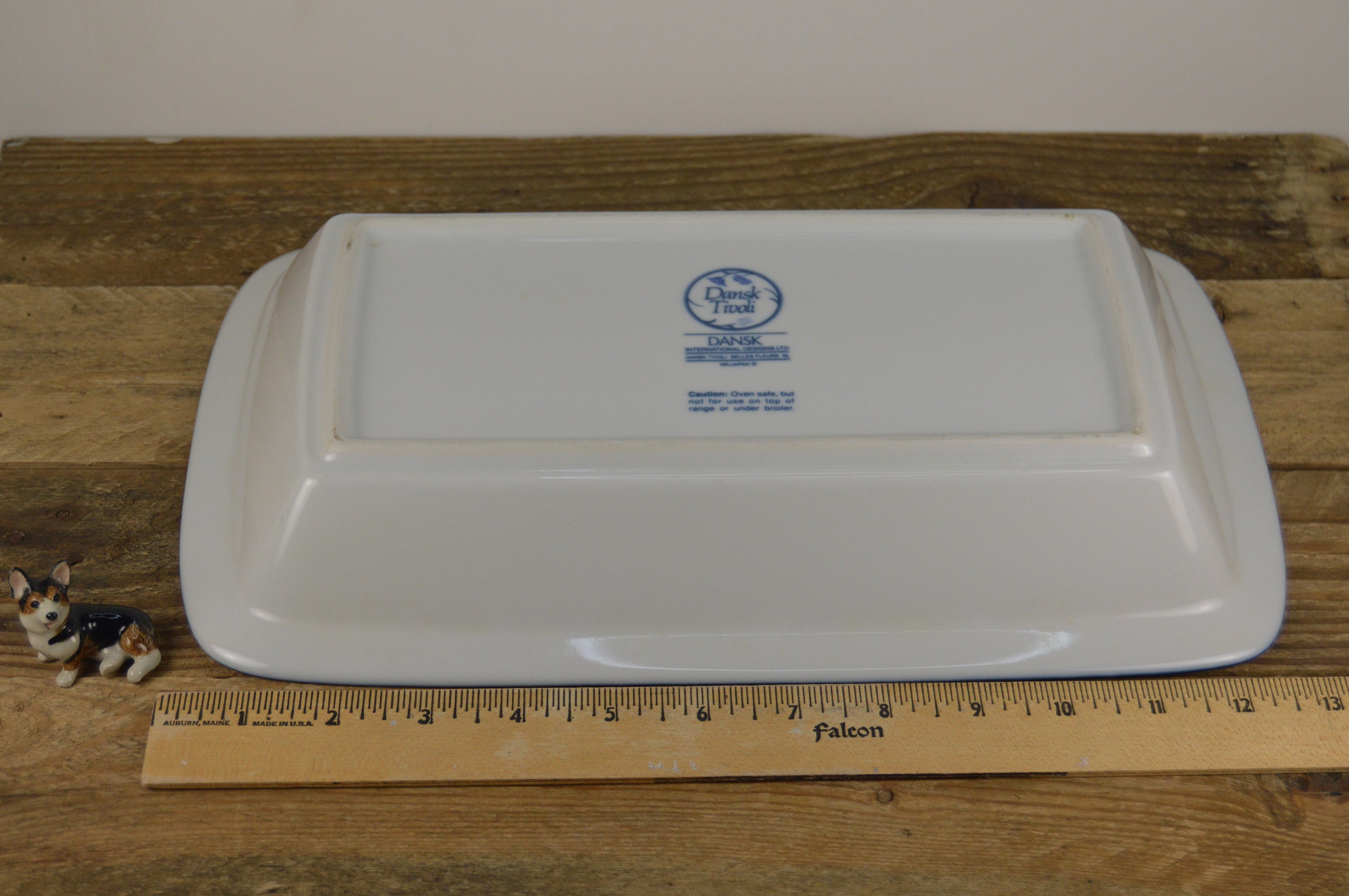 Dansk BELLES FLEURS BLUE 13" Rectangular Baker, Casserole Baking Dish ...