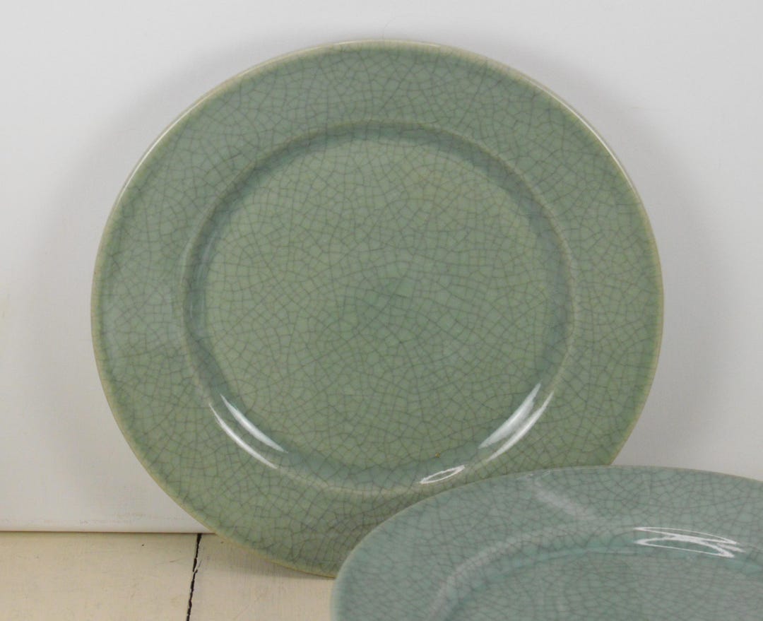 Set of 5 BIA Cordon Bleu ANCIEN CELADON 8" Salad Plates, Green-blue ...
