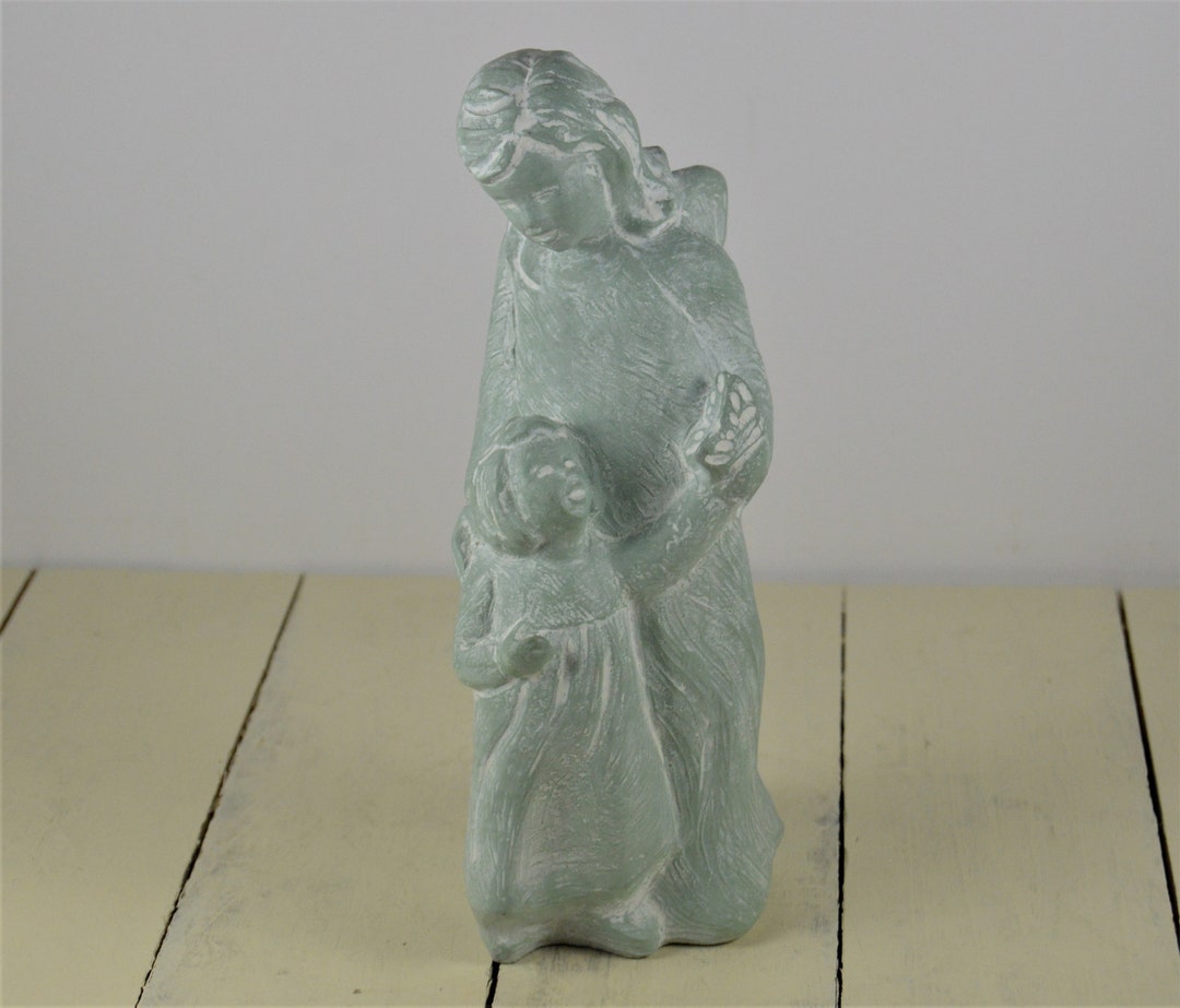 ISABEL BLOOM Always With You Angel With Girl and Butterfly Statue ...