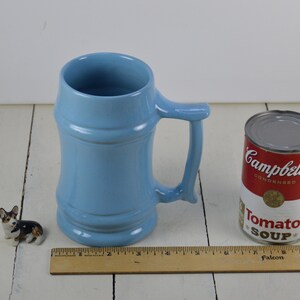 Frankoma Robin's Egg Blue M2 Beer Stein 5.75", All Solid Blue, Square ...