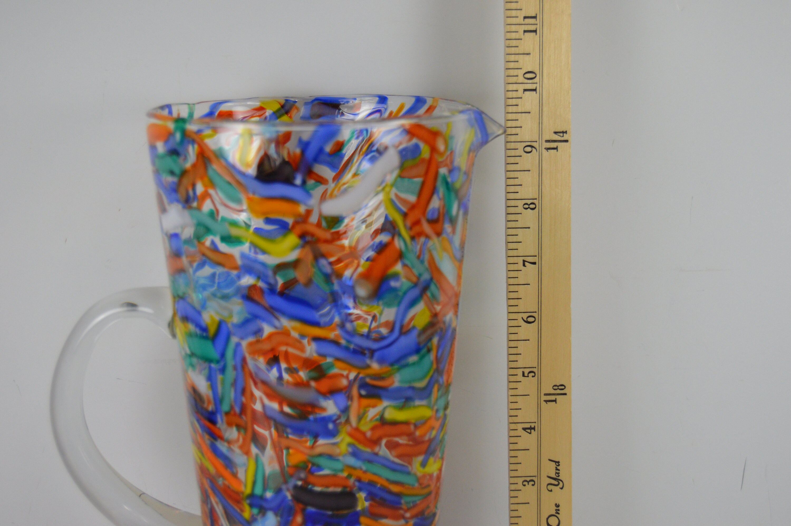 Applied Glass CONFETTI Tall Pitcher 52 oz 9 7/8 Pier | Etsy