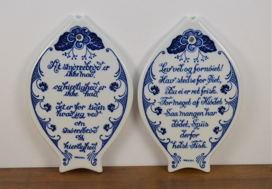 Set of 2 Porsgrund Norway FISH Trivet 8", Hot Pad, Sandwich Board ...