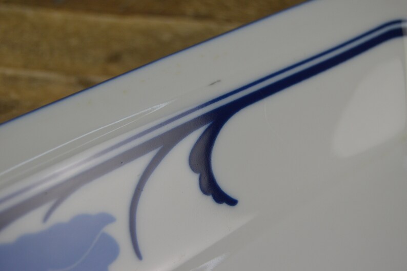 Dansk BELLES FLEURS BLUE 13" Rectangular Baker, Casserole Baking Dish ...