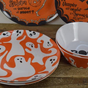 9 Pcs Melamine Kid's Halloween Dinnerware, 4) Pottery Barn Kids 8.75 ...