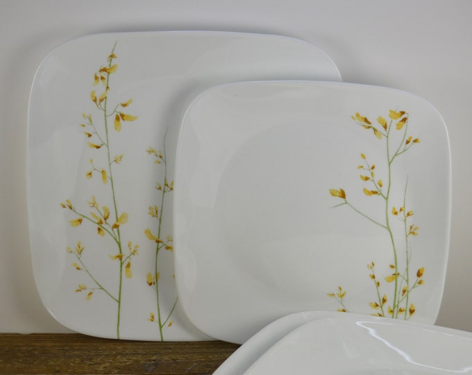 Set of 7 Corelle KOBE Square Plates, 4) 10 3/8" Dinner, 3) 9" Luncheon ...