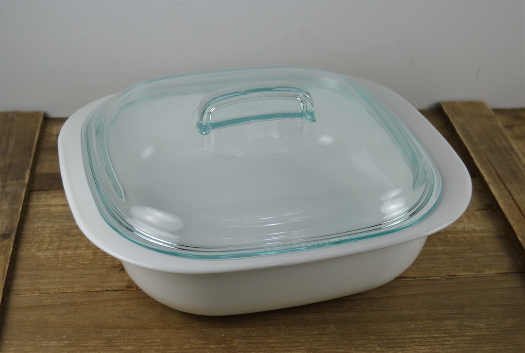 Corningware Simply Lite 2.5 Quart Glass Square Baker With Pyrex Lid ...