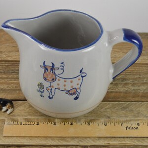Louisville Stoneware POLKA DOT COW 32 Oz Pitcher, 5.25", Gray Stoneware ...