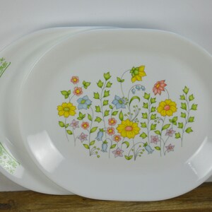 Pair of Corelle 12" Oval Platters, Springtime Theme Colors, 1) Meadow ...