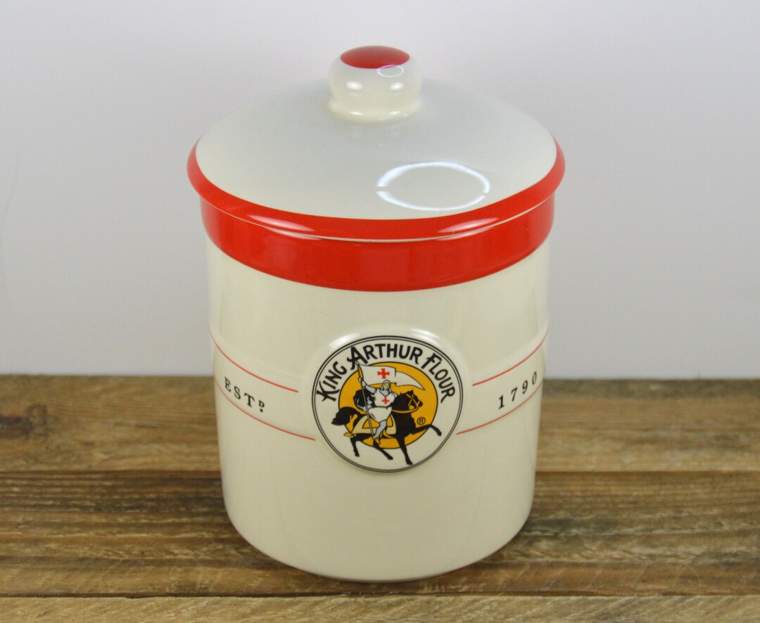 King Arthur Flour 1 Quart Canister by Chantal 7.5", Advertising Jar ...