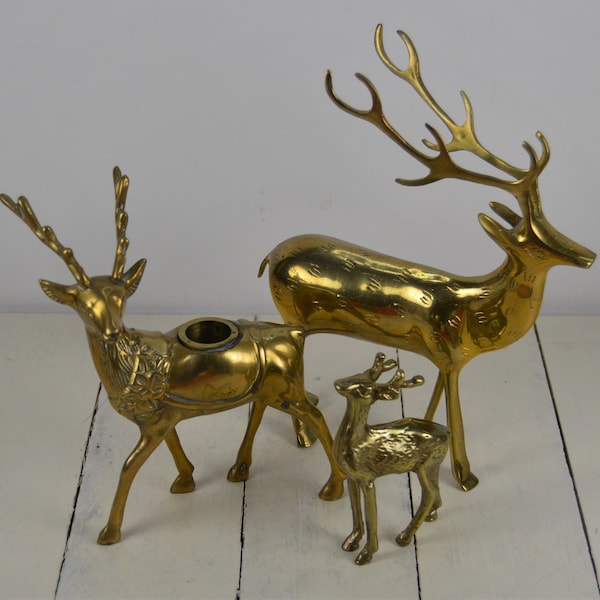 Brass Reindeer - Etsy