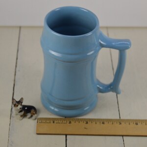 Frankoma Robin's Egg Blue M2 Beer Stein 5.75", All Solid Blue, Square ...