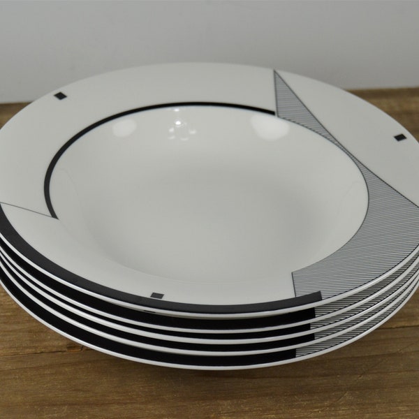 Black and White Geometric Dinnerware - Etsy