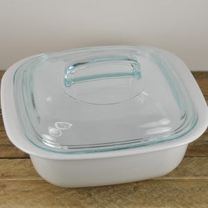 Corningware Simply Lite 1.5 Quart Glass Square Baker With Pyrex Lid ...
