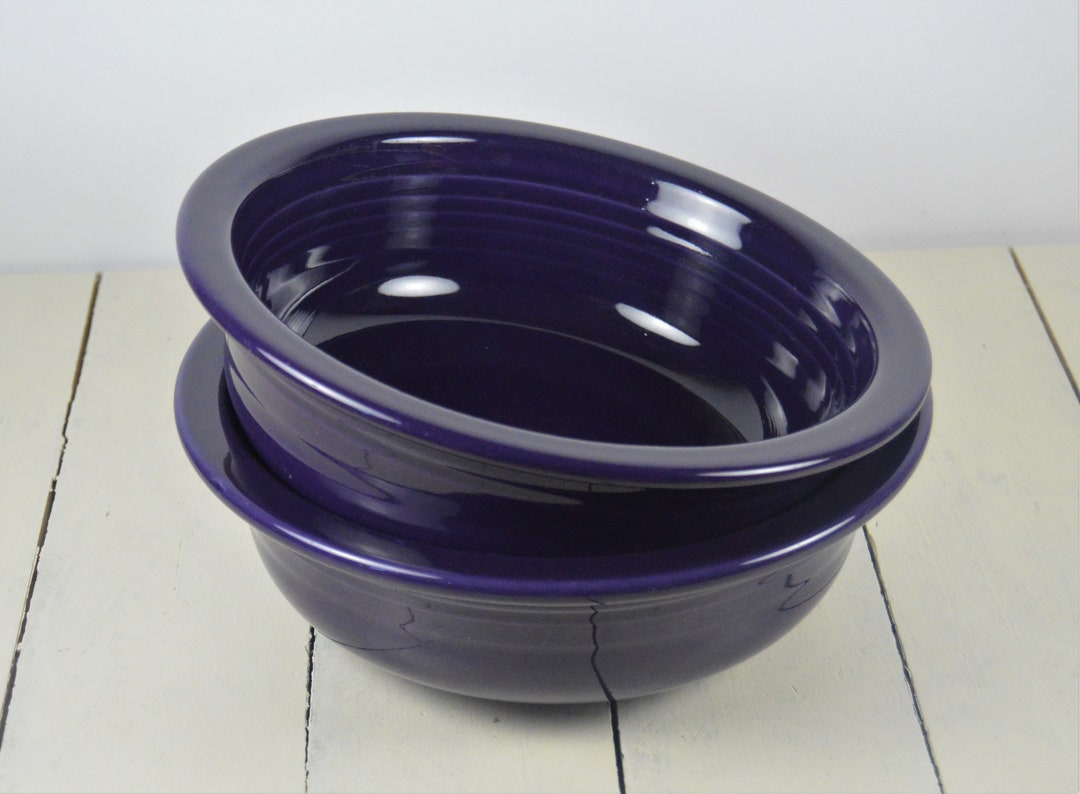 Set of 2 Fiesta PLUM Purple 8 Round Vegetable Serving Bowls, Dark ...