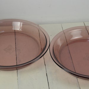 Set of 3 Pyrex CRANBERRY 9-9.5" Pie Plates 1) 229 Fluted With Handles ...