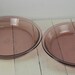 Set of 3 Pyrex CRANBERRY 9-9.5" Pie Plates 1) 229 Fluted With Handles ...