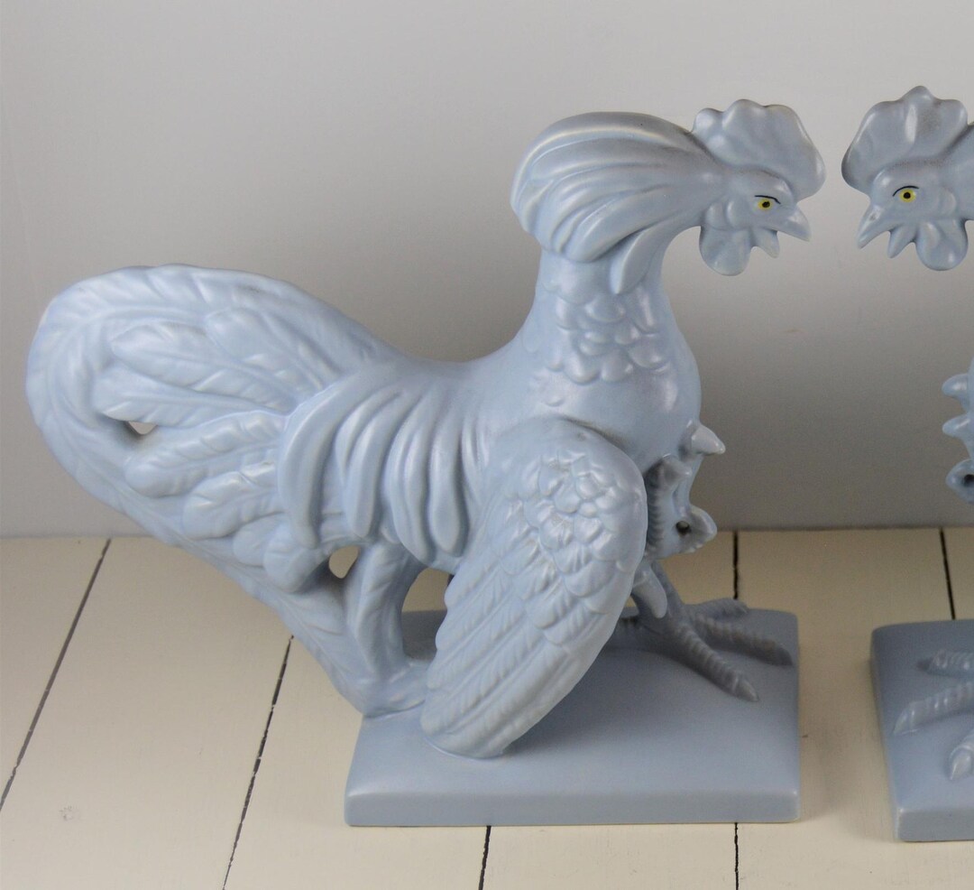 Single (1 Piece) ERPHILA E&R Blue Rooster 9.5", Czechoslovakia, 3910 ...