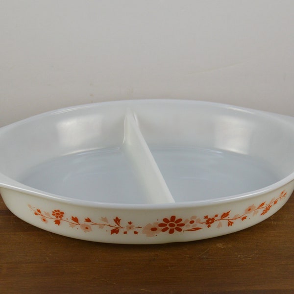 Pyrex White With Brown Flowers - Etsy
