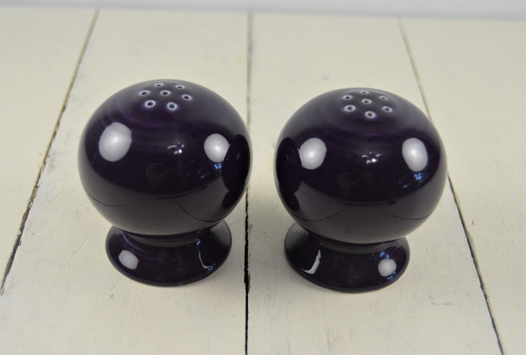 Set of Fiesta DARK PURPLE Salt and Pepper Shakers, Fiesta Plum, 7/7 ...