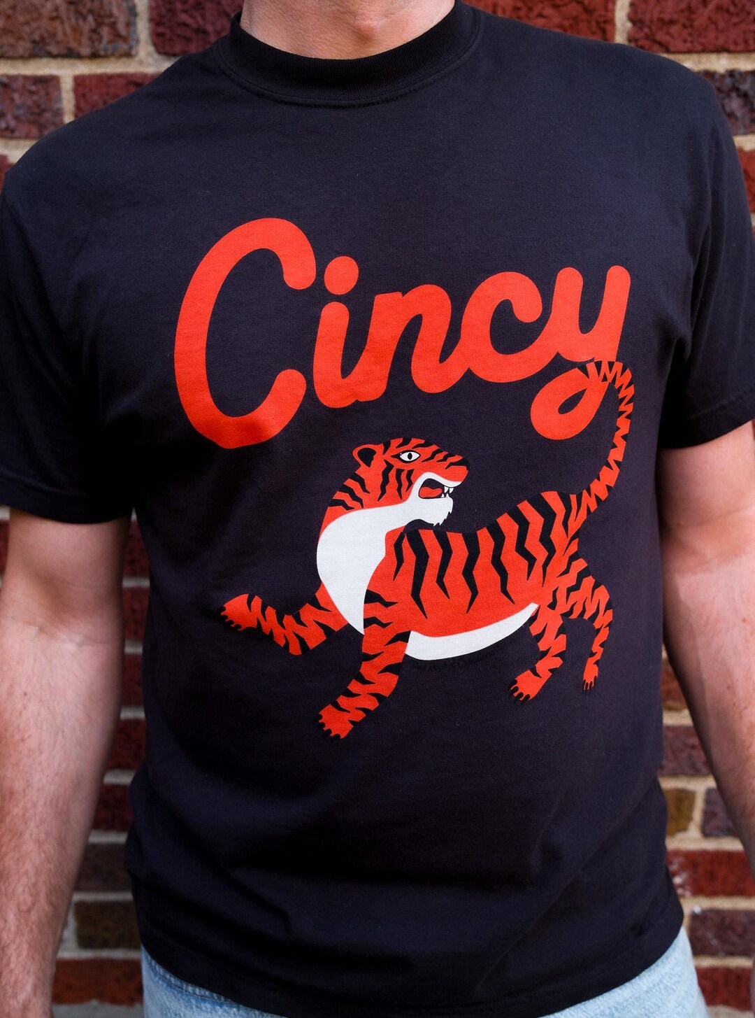 Cincy Bengal Tiger T-shirt (black) - Etsy