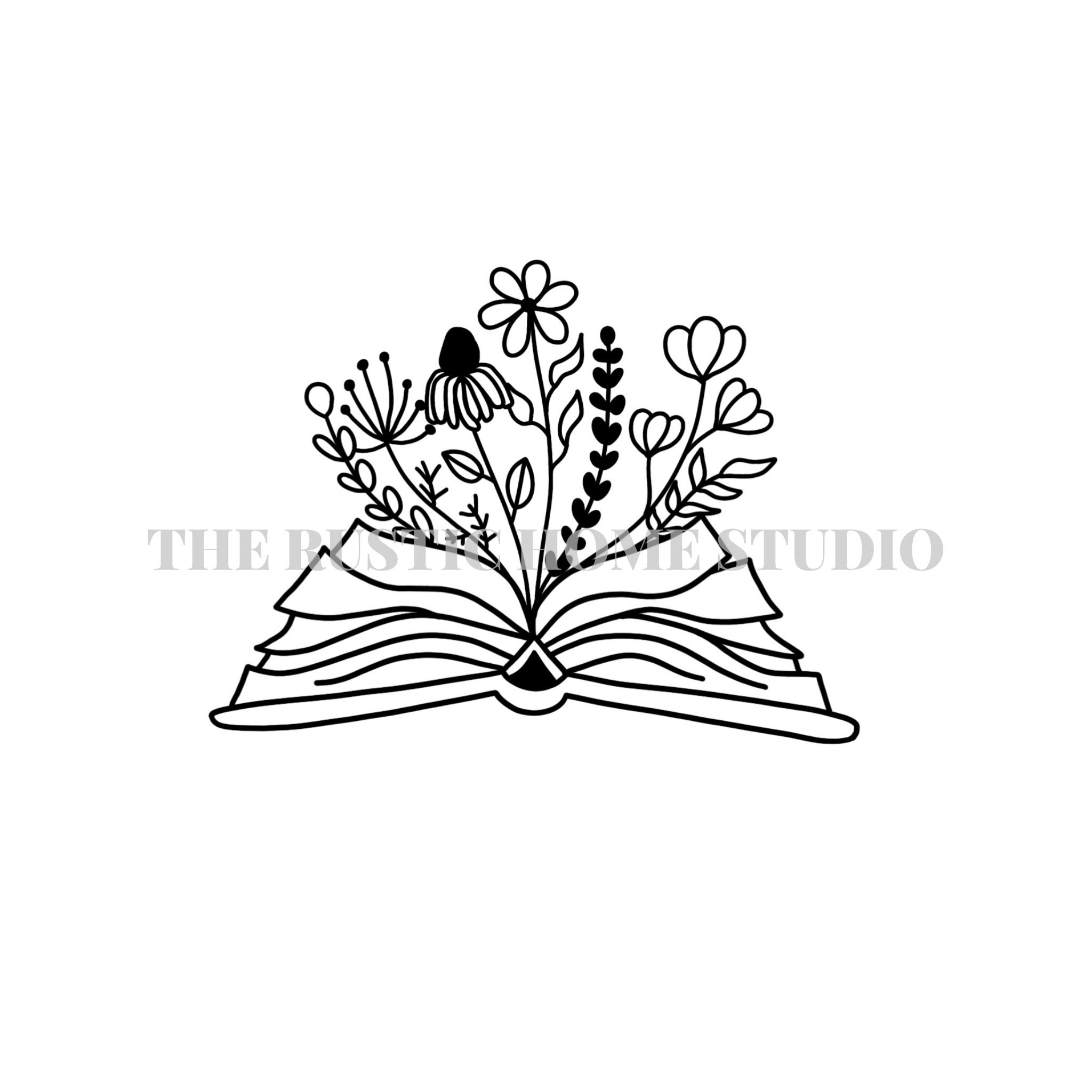 Floral Book SVG Reading Svg Book Svg Books Svg Book | Etsy