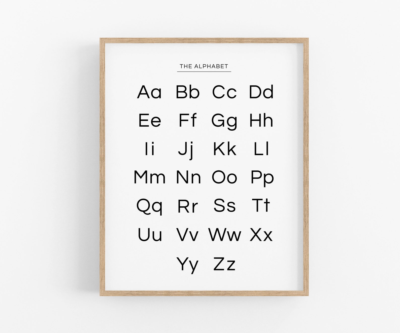 Alphabet Chart - Black and White - Children's Bedroom, Nursery or ...