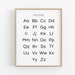 Alphabet Chart - Black and White - Children's Bedroom, Nursery or ...
