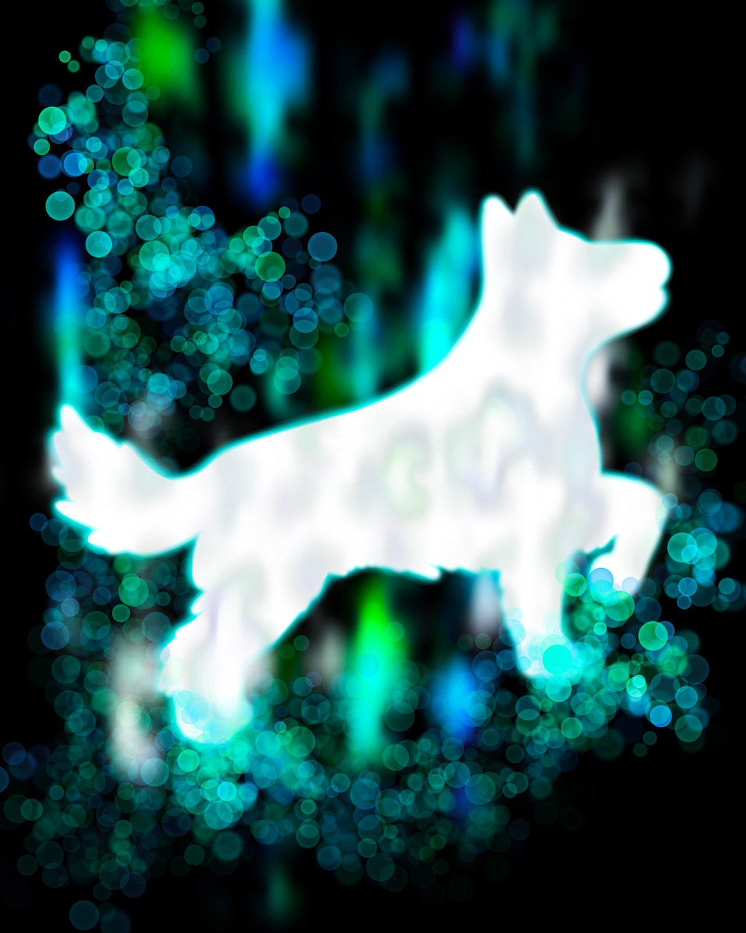 Padfoot Sirius Black Patronus Style Instant Digital Download Wall Art Etsy