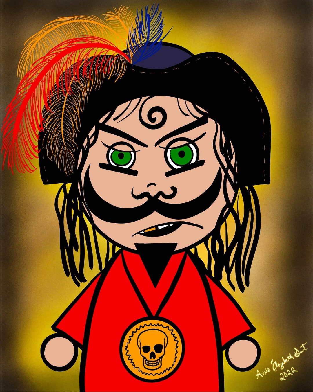 Captain Goldtooth: Collectible Series of Pirate Digital Art, #1 (16x20 ...