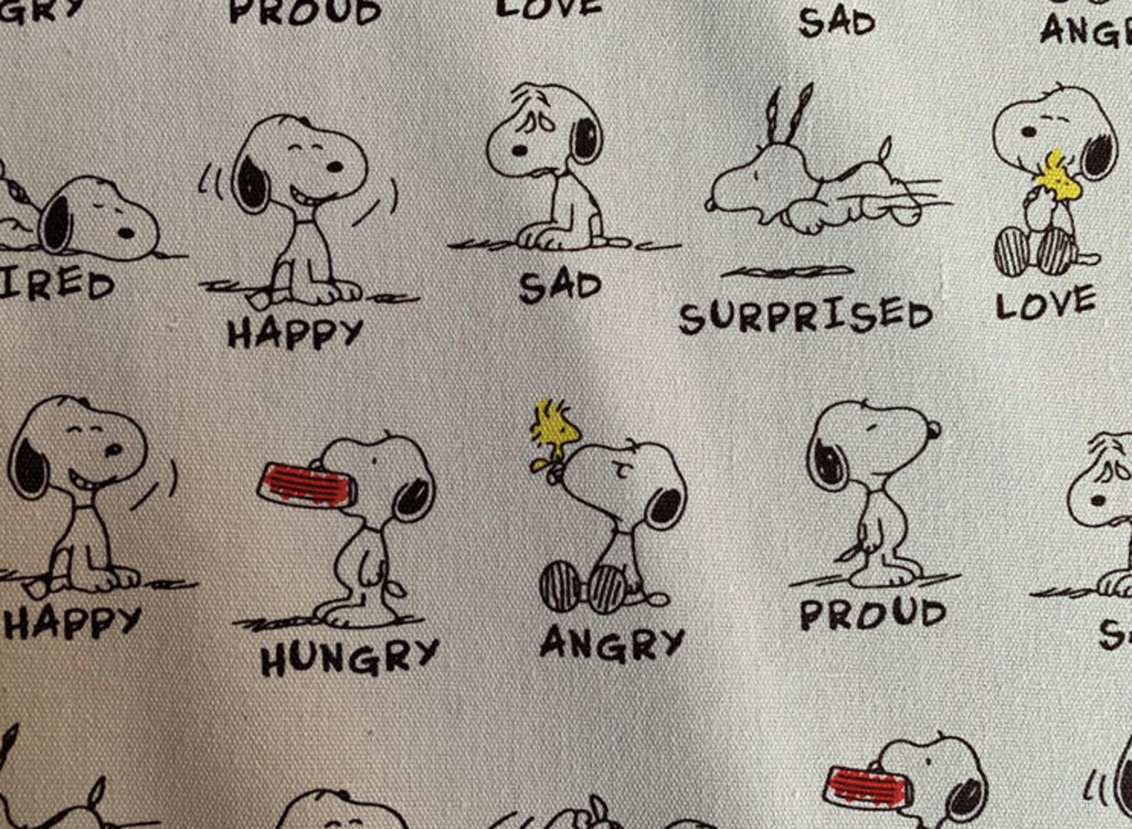 Expression Snoopy Cotton Fabric Peanuts Fabric Kids Fabric | Etsy