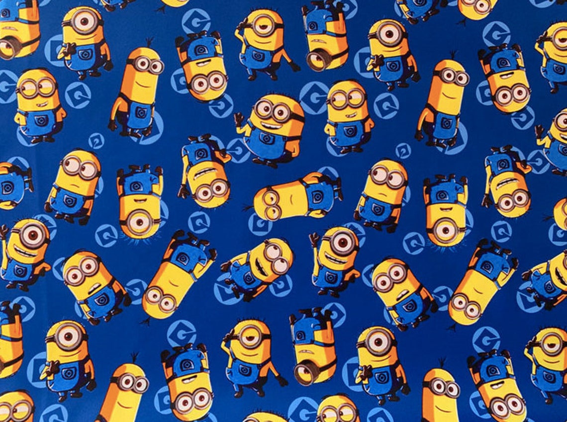 Minions Poly thick Fabric character Fabric Kids Fabric | Etsy