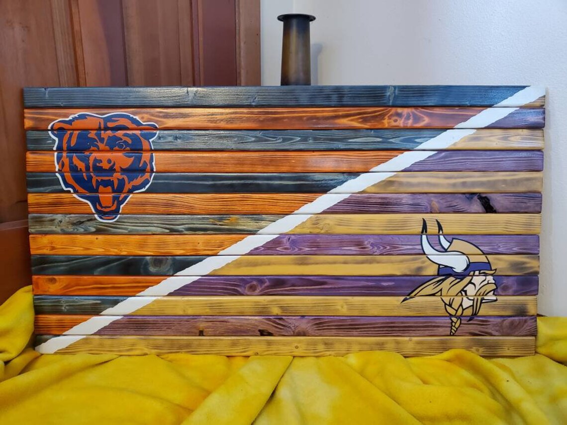 Handmade Wooden House Divided Football Baseball Hockey Basketball ...