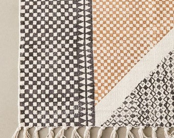 9x12 Ft Rug, Cotton Rug, Handmade Rug, Hand Block Printed Rug, Floor ...