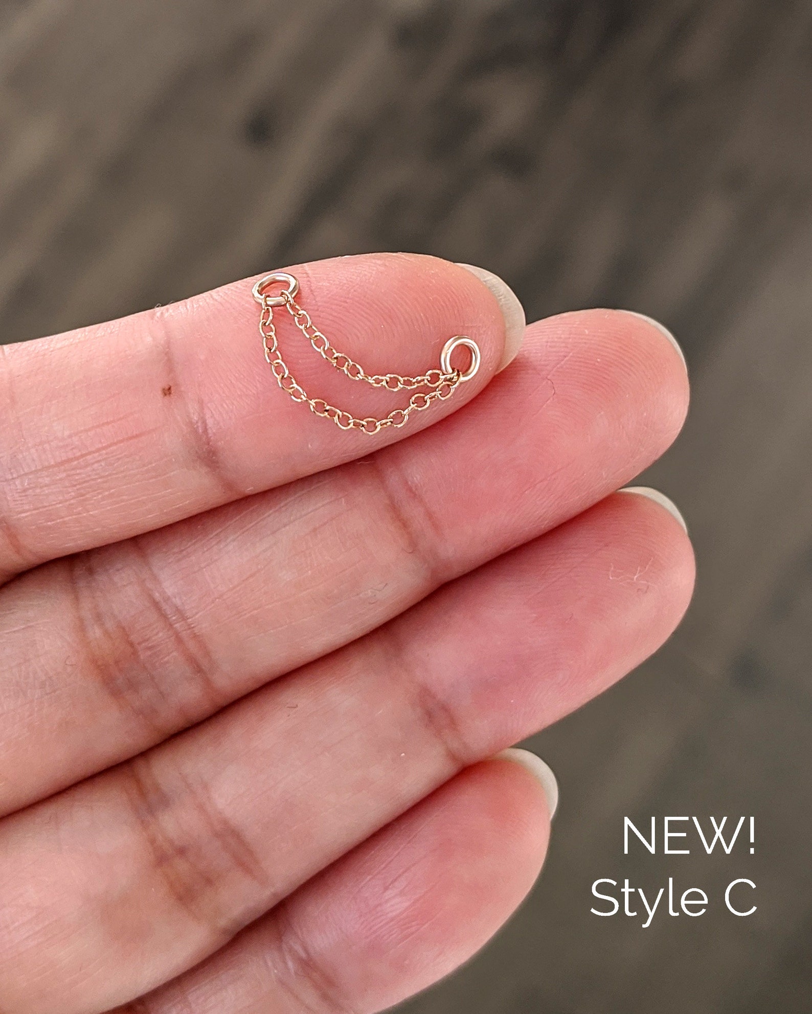 9-way Helix Chain Earrings Chain Ear Cuffs Chain Cuff Earrings - Etsy